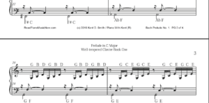 Bach ~ Prelude in C with Letters | Standard Sheet Music PLUS Added ...